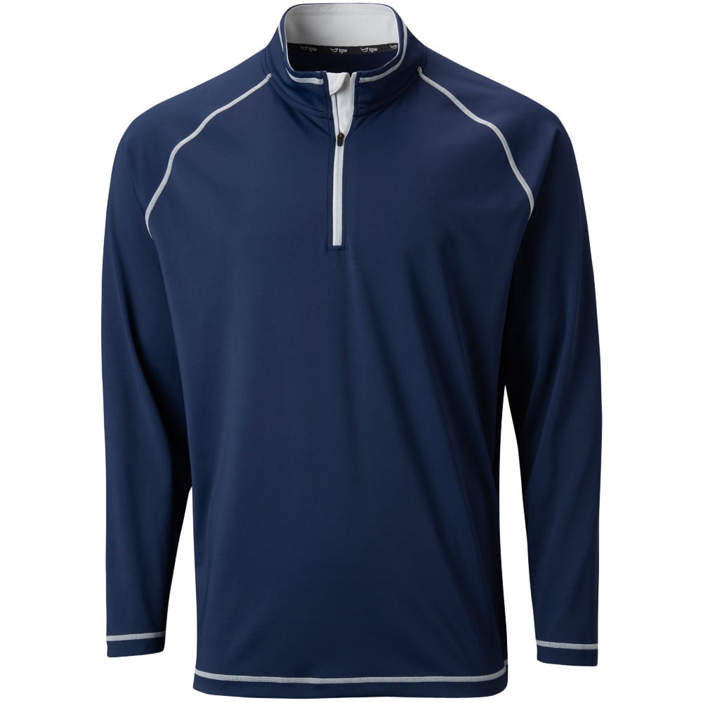 TGW Men's Lightweight Solid Golf Pullover Jacket for Golfing Navy L ...