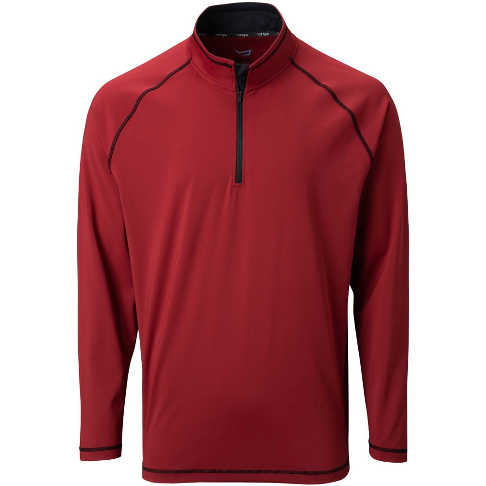 TGW Men's Lightweight Solid Golf Pullover Jacket for Golfing Red L ...