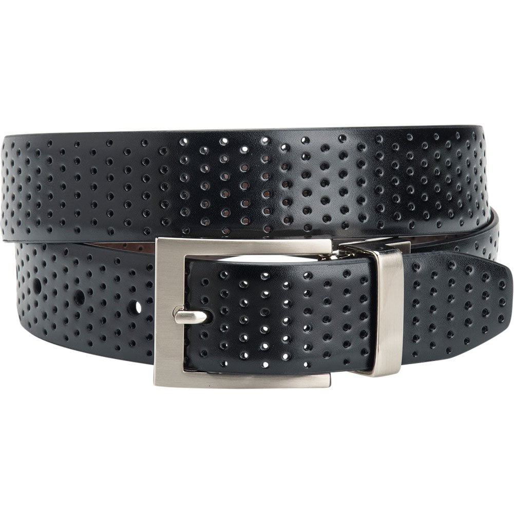 TGW Men's Players Perforated Reversible Belt for Golfing Black/Brown 42 ...