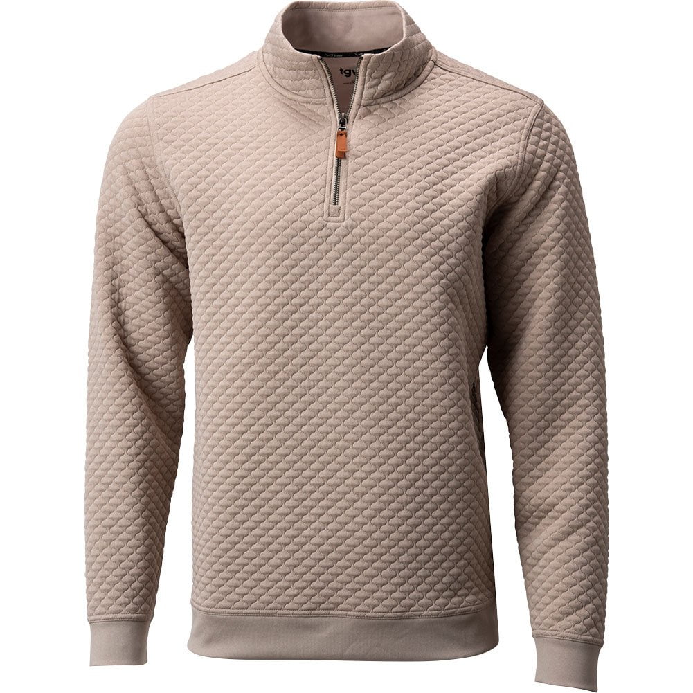 TGW Men's Quilted Golf Pullover Jacket for Golfing Tan Xl - Walmart.com