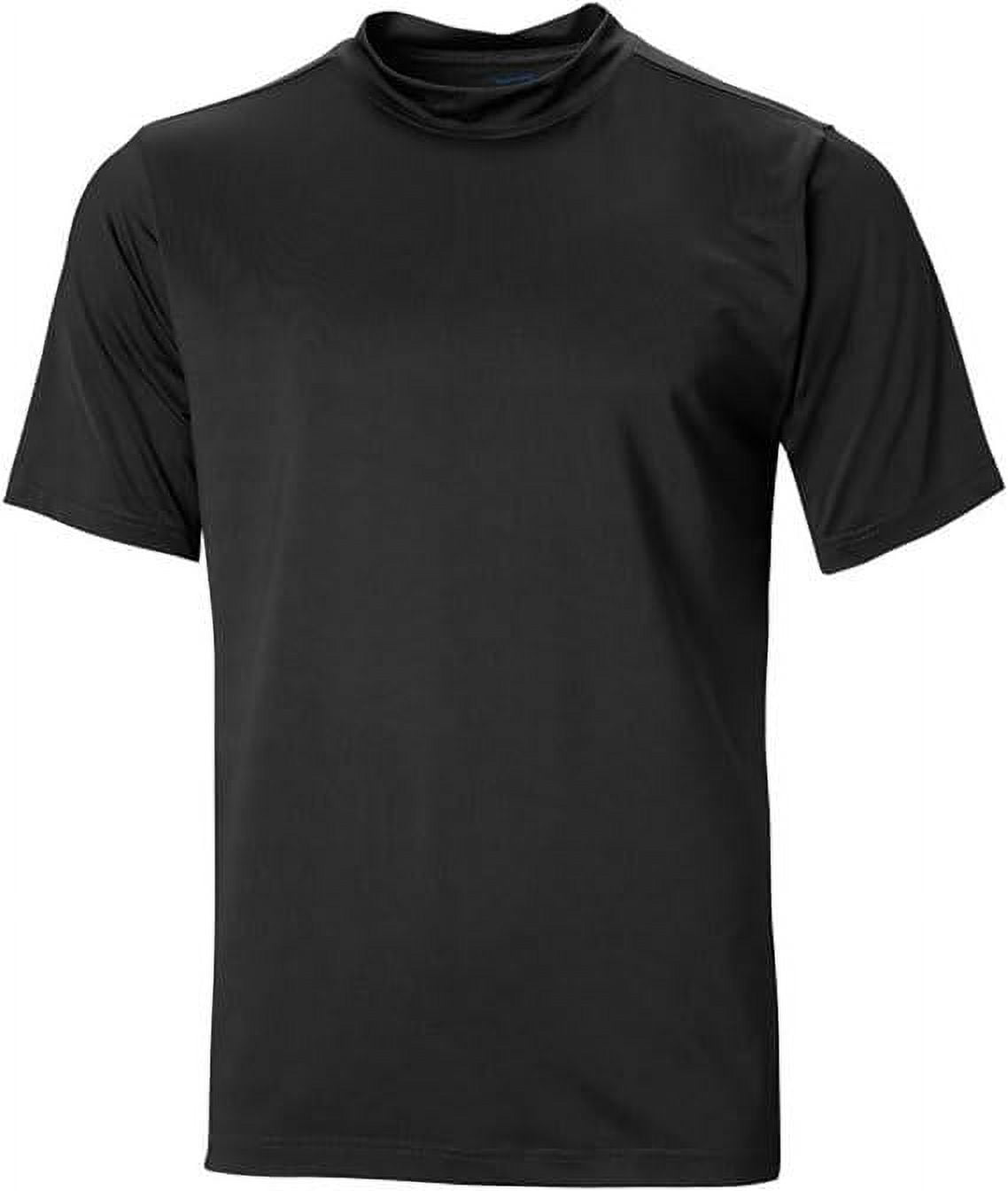 Tgw Men's Solid Performance Short Sleeve Golf Mock Black L - Walmart.com