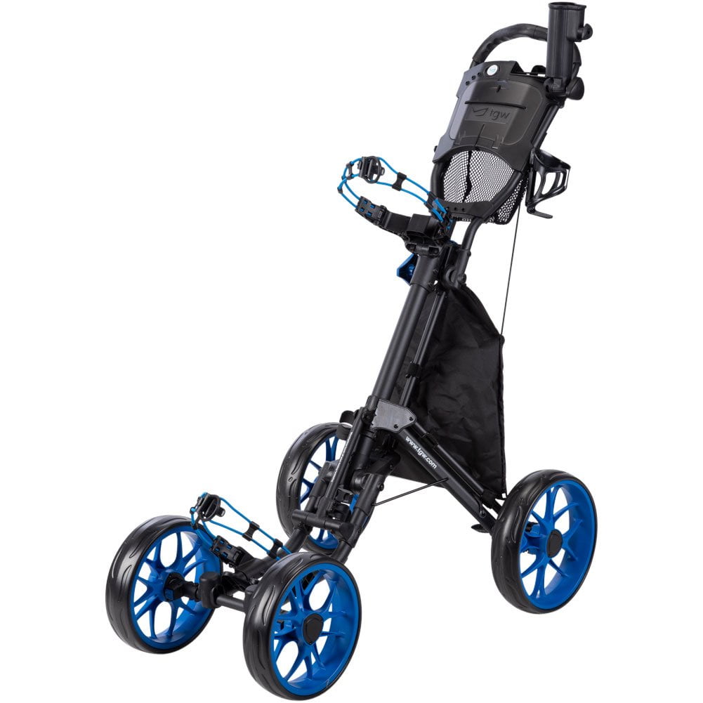 TGW Tour 4-Wheel Golf Push Cart Dark Grey/Blue - Walmart.com