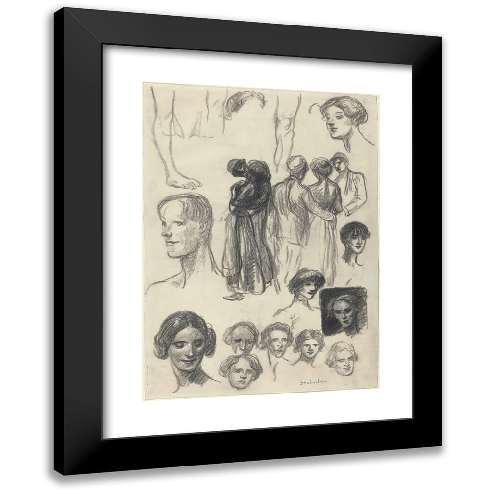 Théophile Alexandre Steinlen 11x14 Black Modern Framed Museum Art Print Titled - Sheet of ...