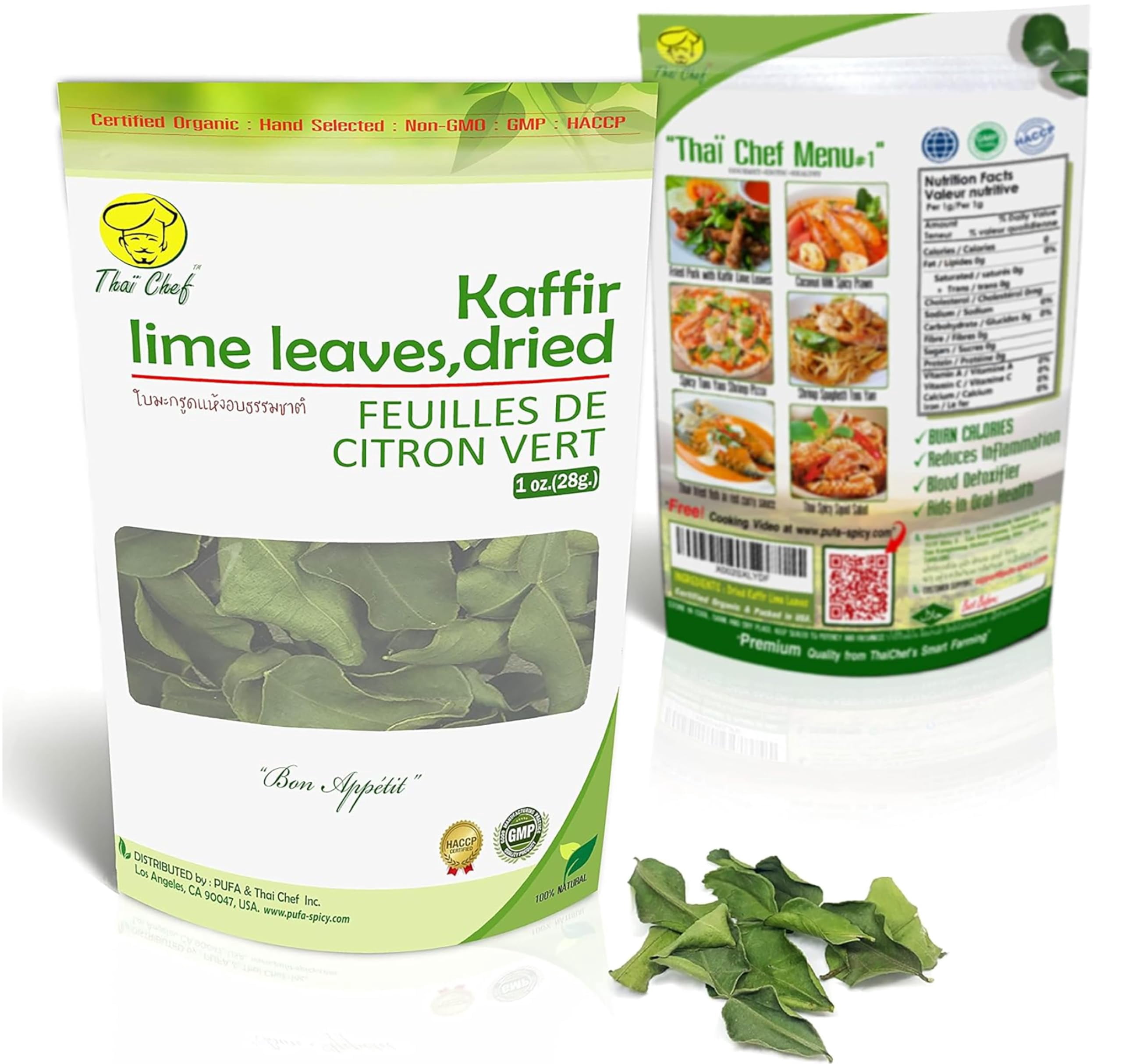 Thaï Chef : Organic VTF5 Dried Kaffir Lime Leave, [grown and packaged ...