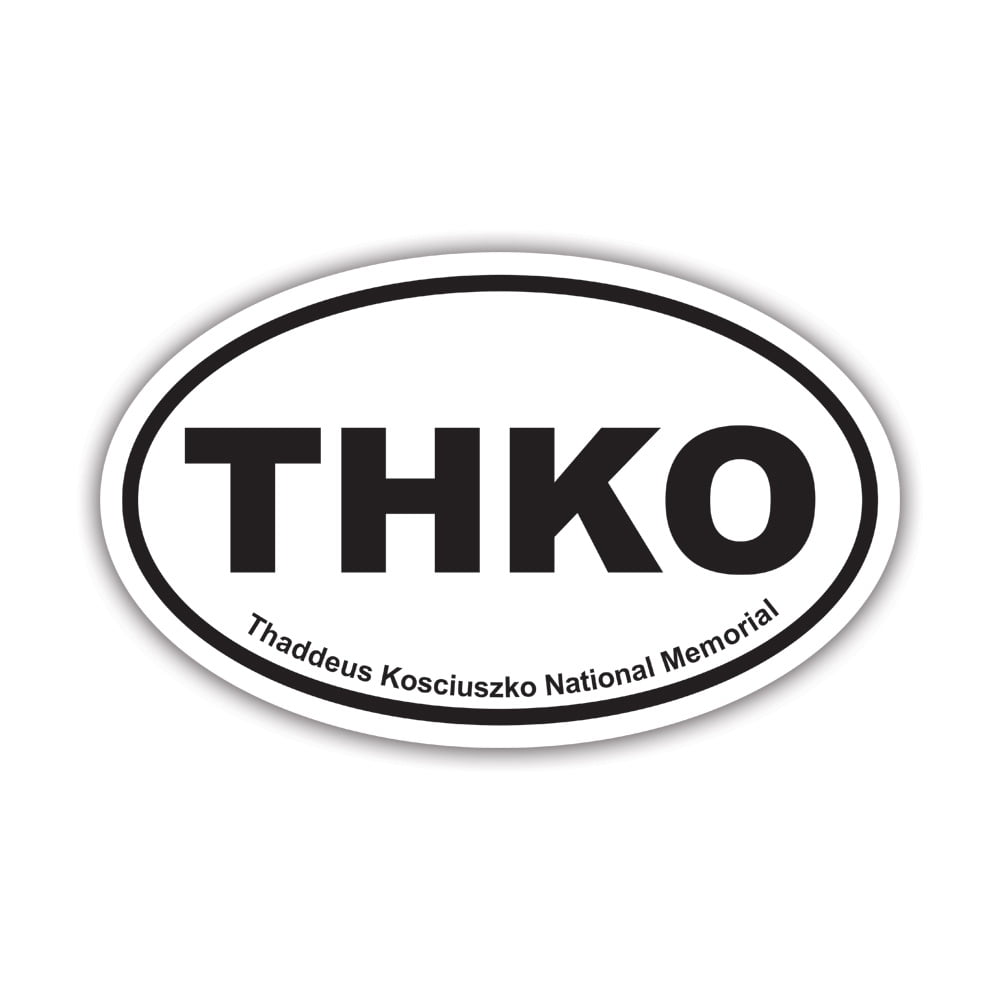 Thaddeus Kosciuszko National Memorial THKO Oval Sticker Decal - Self ...