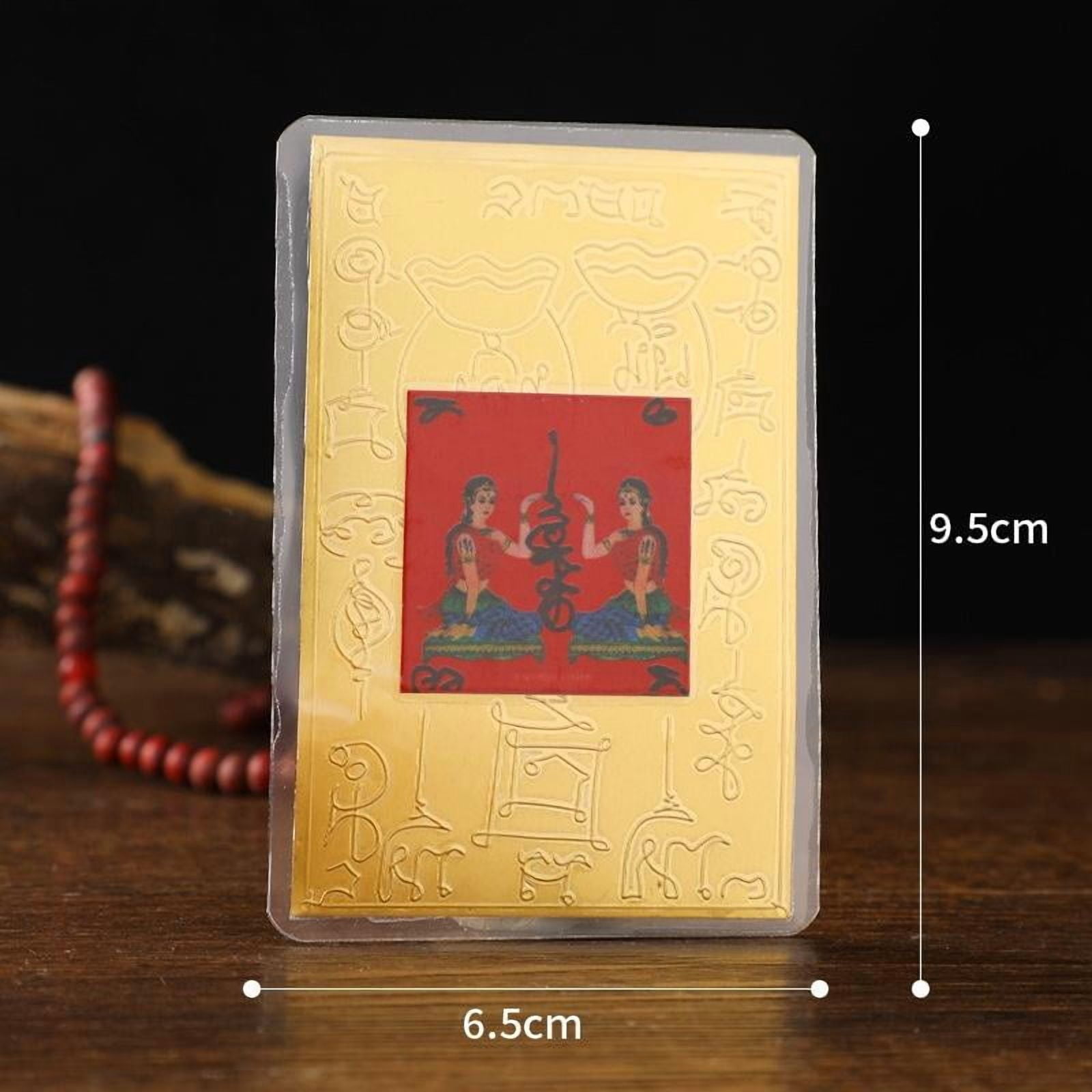 Thai Buddha Amulet With Special Rune Money Bag Auspicious Card ...
