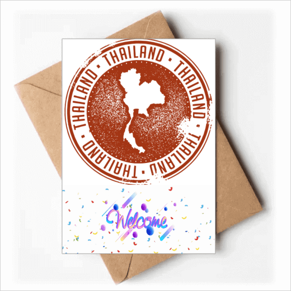 Thai Culture I Love Thailand Map Welcome Back Greeting Cards Envelopes ...