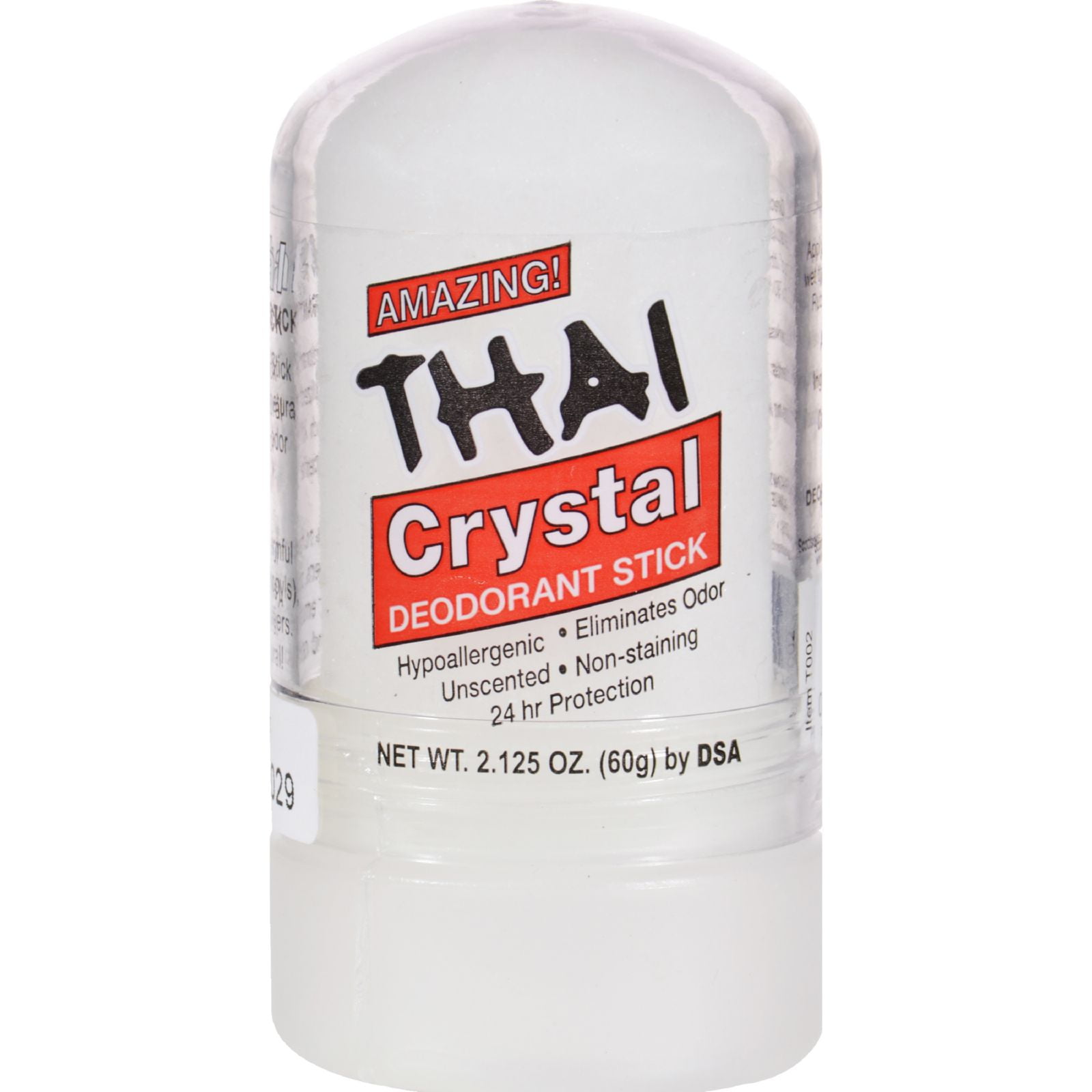 Thai Deodorant Stone Natural Crystal Deodorant Push-Up Stick, 2.125 Oz ...
