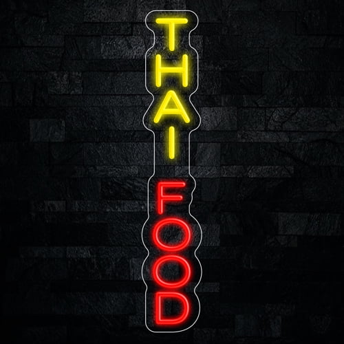 Thai Food Neon LED Sign 5"L x 27"H #32800 - Walmart.com
