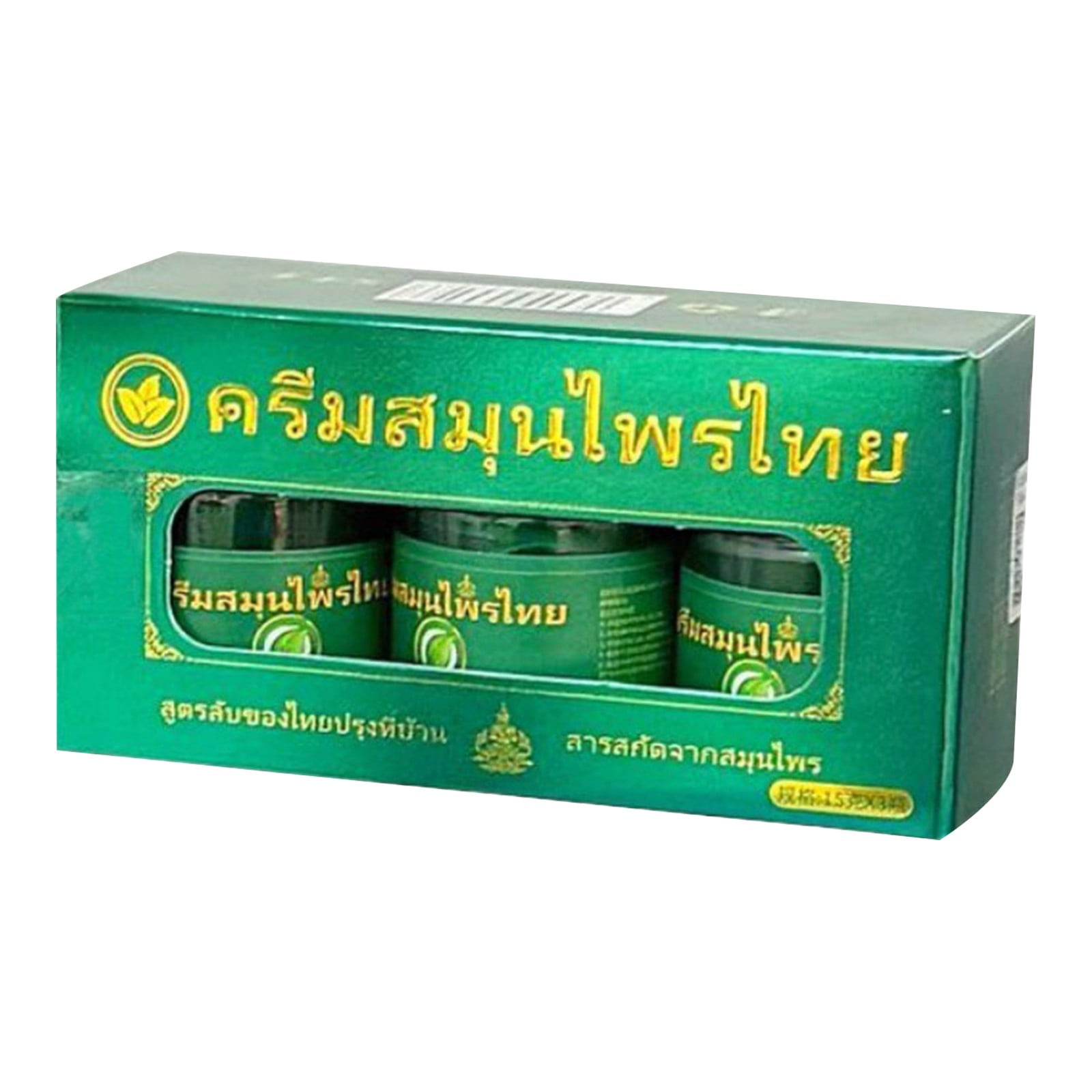 Thai Herbal Original Green Balm for Itchy Cream, 50 Gram X 3 Jars = 150 ...