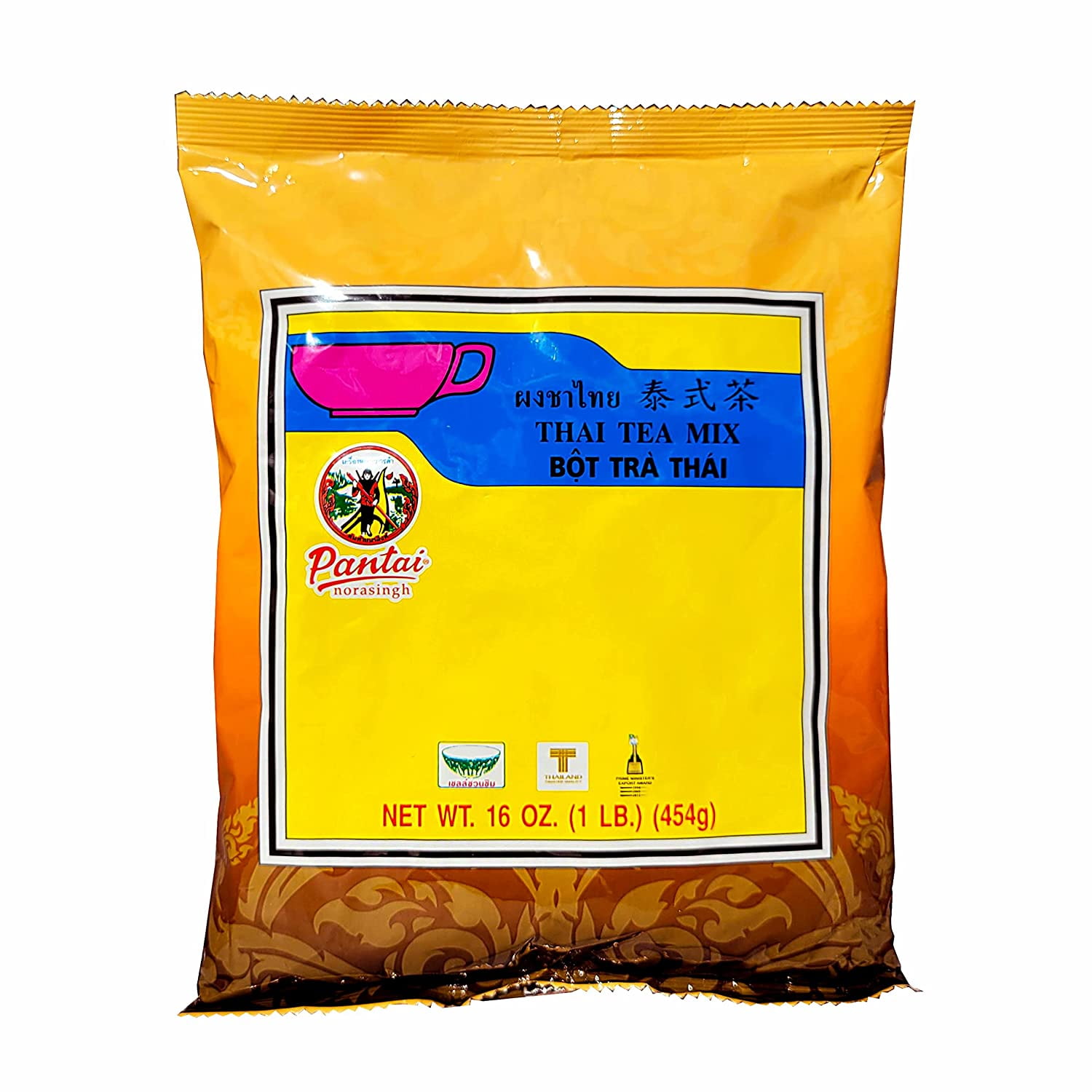 Thai Iced Tea Mix, Traditional Restaurant , 16 oz. (Pack of 6 ...