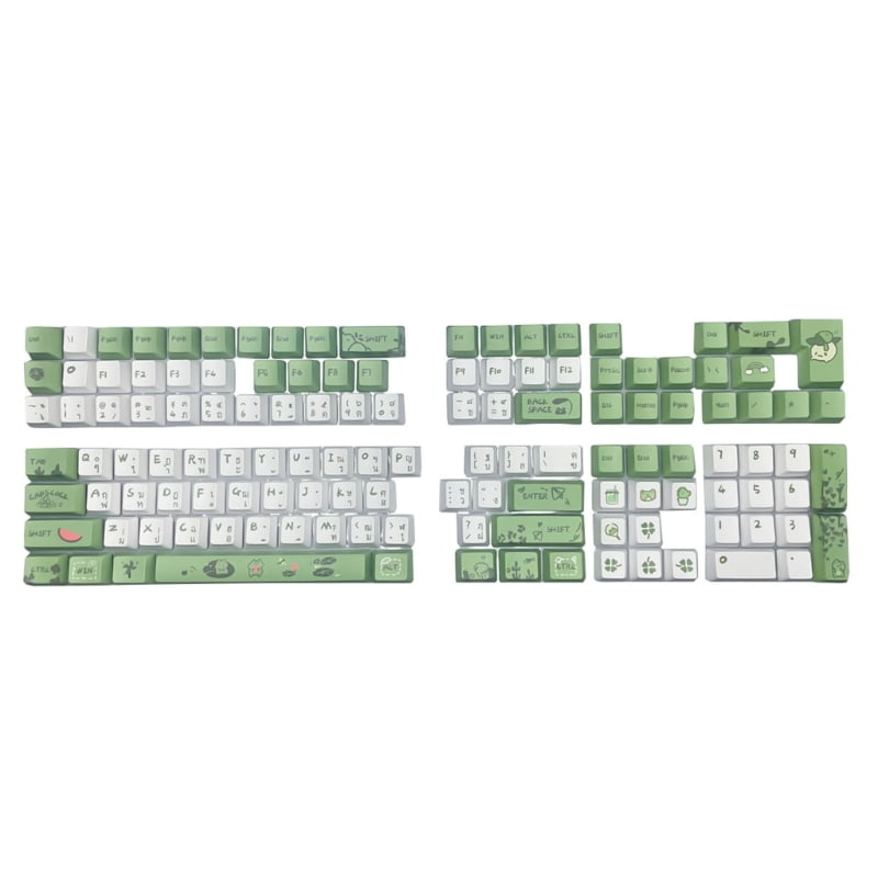 Thai Keycaps Frog Theme Keycaps Set, DA/OEM Profile PBT Dye Sublimation ...