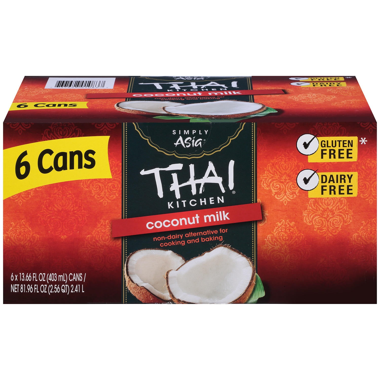 Thai Kitchen Coconut Milk, 13.66 oz Cans, 6 Pack - Walmart.com