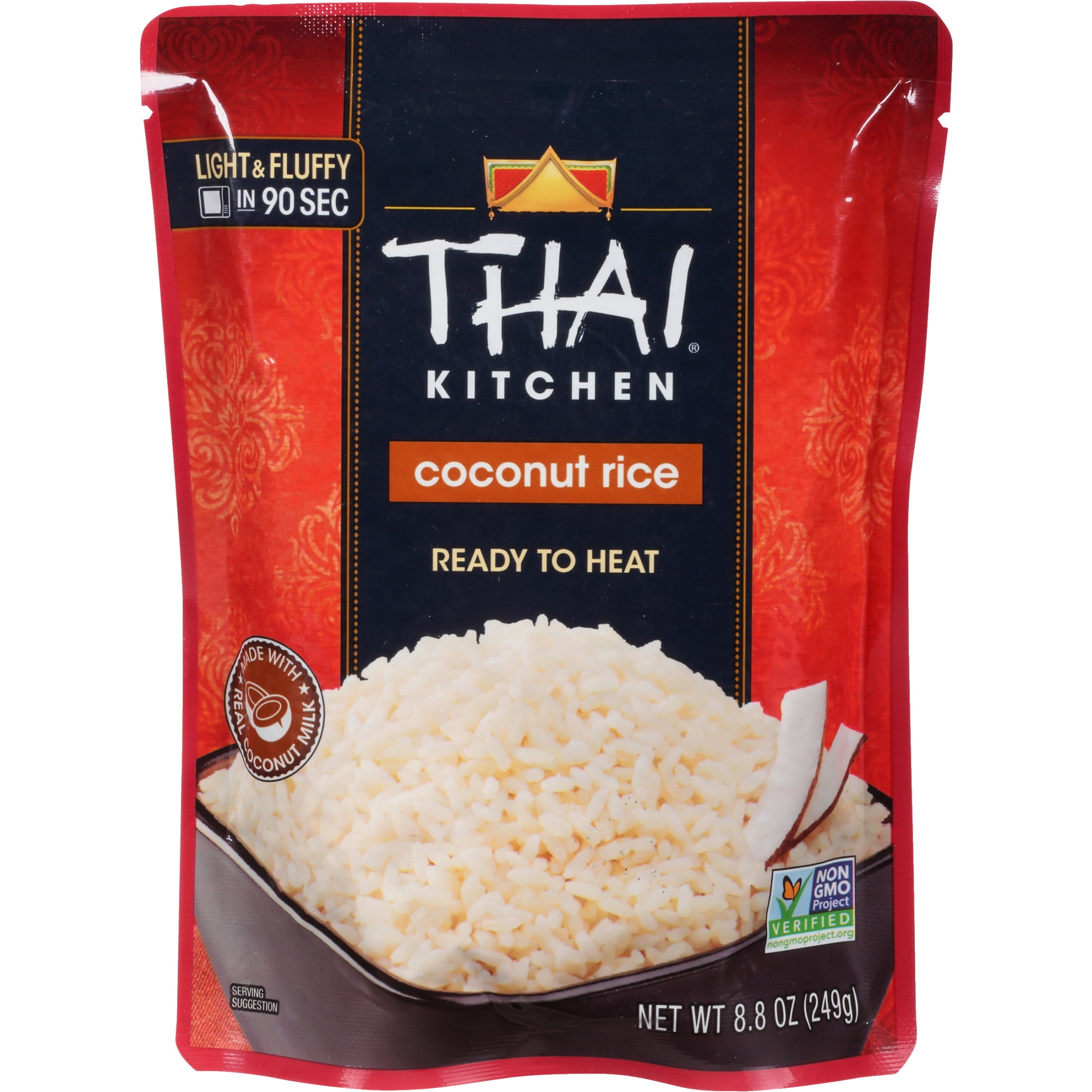 Thai Kitchen Microwavable Instant Coconut Rice, Non-GMO, Shelf Stable ...