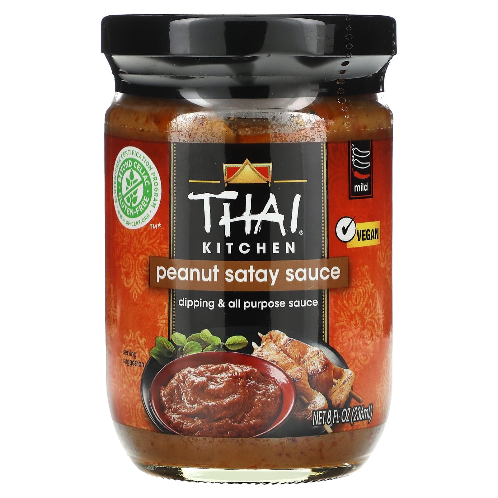 Thai Kitchen, Peanut Satay Sauce, Mild, 8 fl oz (236 ml) Pack of 2 ...