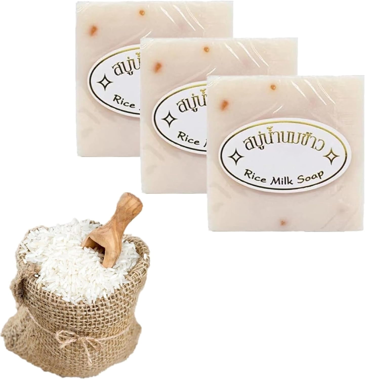 Thai Rice Soap, Rice Milk Soap, Jabon Aclarante De Arroz, Jabon De ...