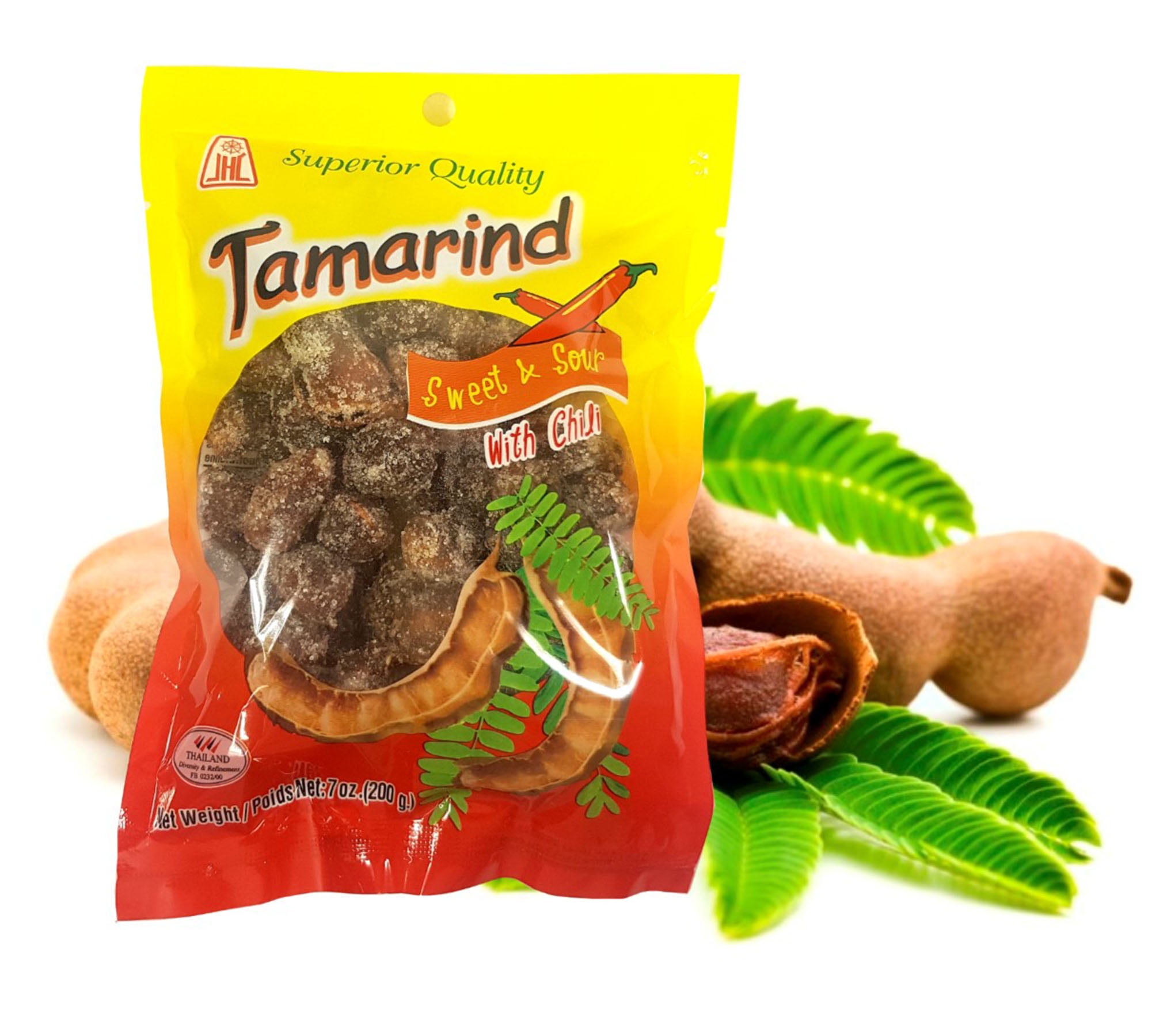 Thai Sweet & Sour Tamarind Candy with Chili, Whole Pod, 7 Oz. Spicy ...