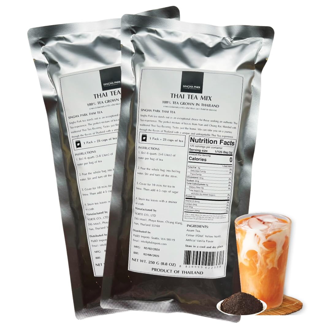Thai Tea Mix for Restaurant/Cafe (Pack of 2) - Thai Iced Tea, Milk Tea ...