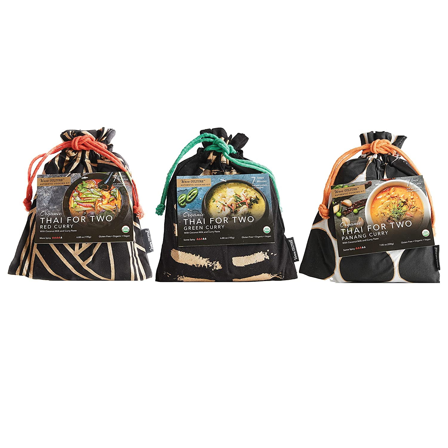 Thai for Two - Organic Thai Curry Cooking Sampler Kit | USDA Organic ...