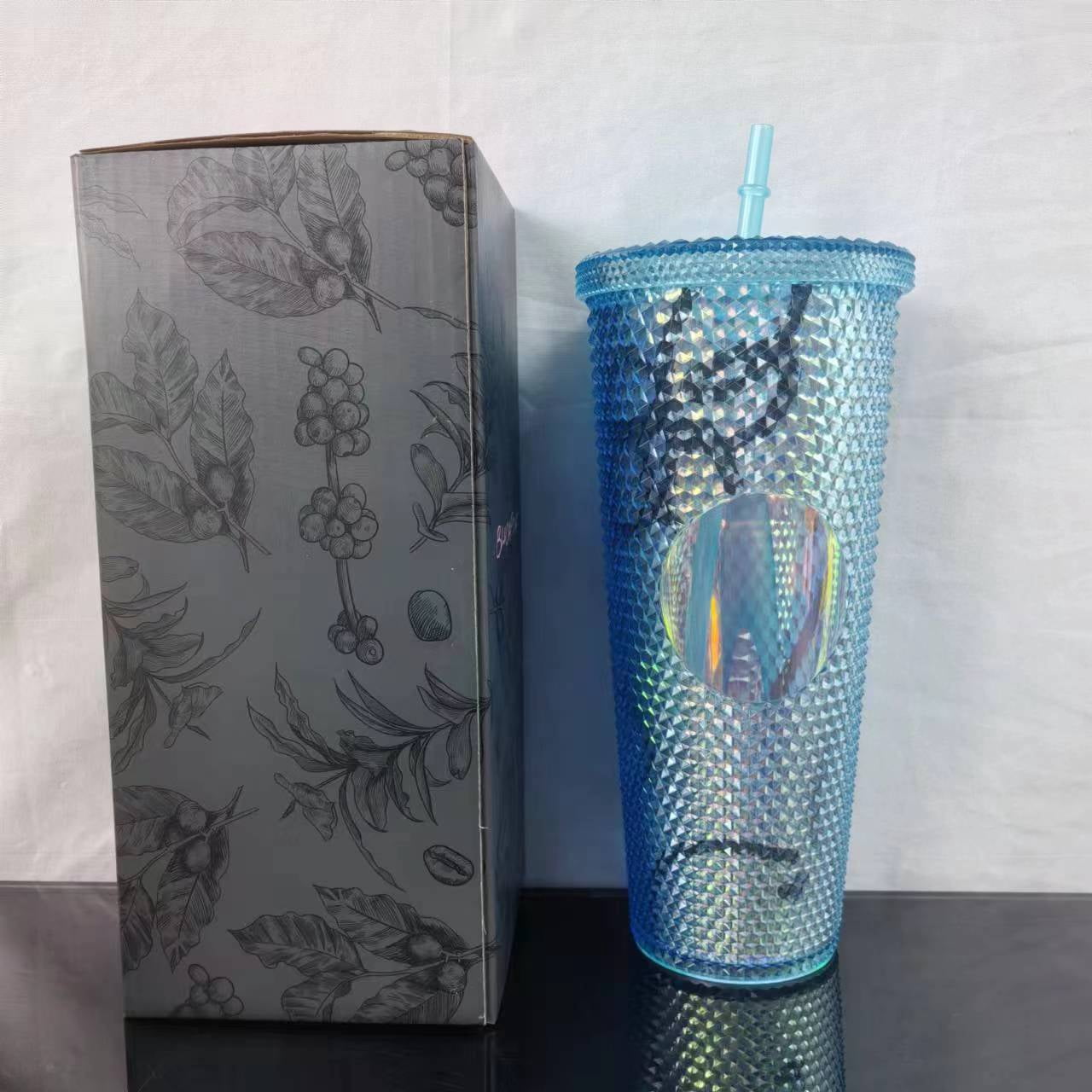 Thai star dad Cup straw Cup double-layer water Cup star label durian Cup 710ml hand Cup BP ...