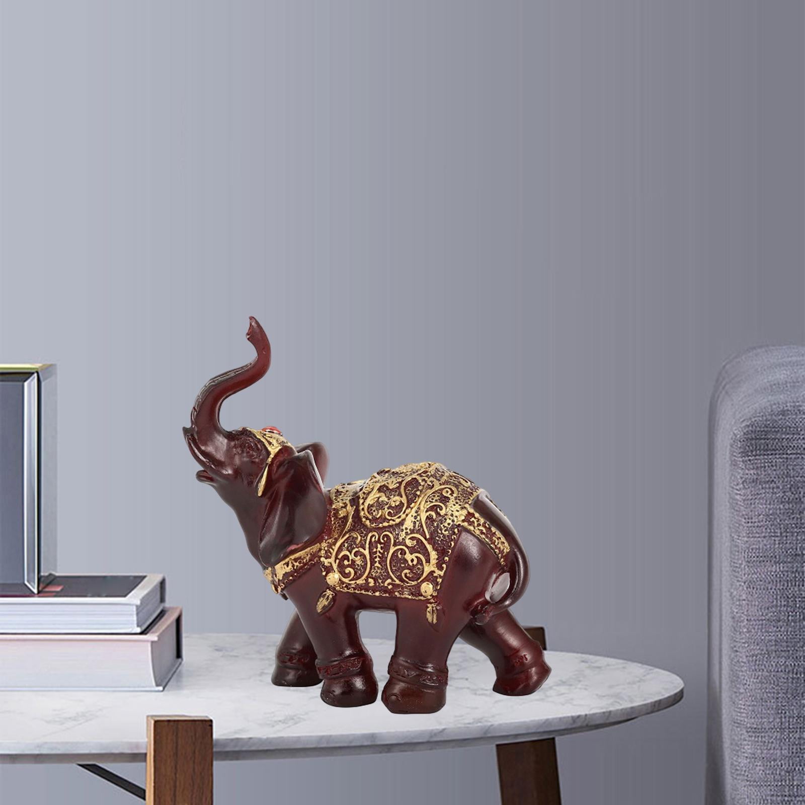 Thailand Elephant Statue Figurine Resin Ornament Sculpture Feng Shui ...