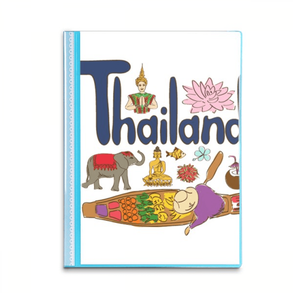 Thailand National symbol Landmark Pattern Book Sheet Protectors ...