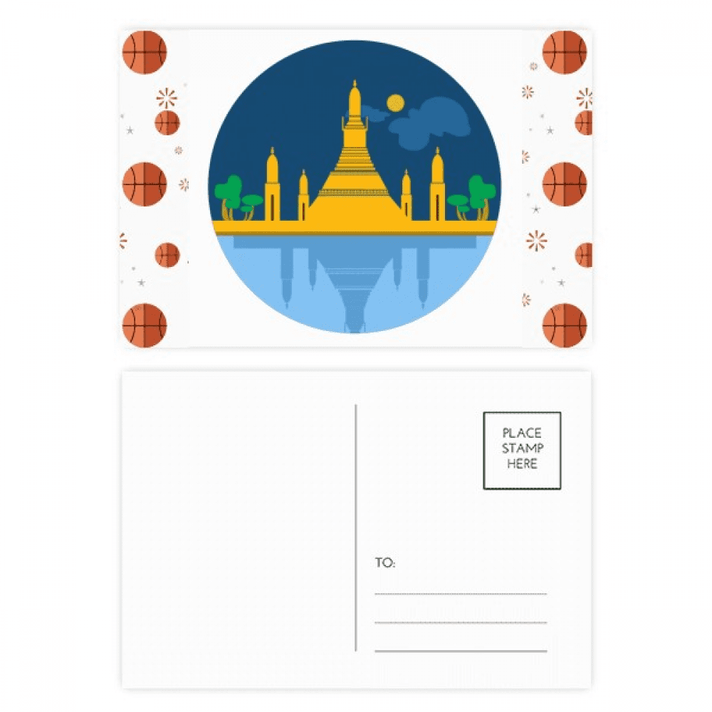 Thailand Special Temple Shield Basketball Postcard Set Thanks Card ...