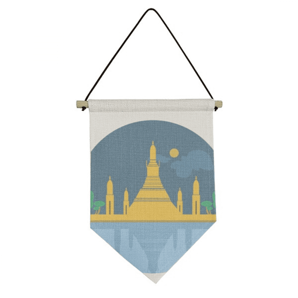 Thailand Special Temple Shield Canvas Flag Hanging Wall Art Decor ...