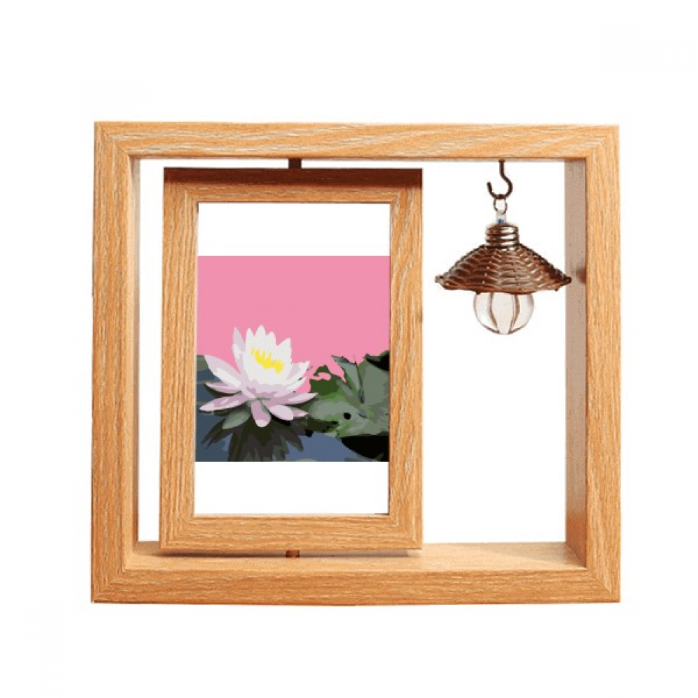 Thailand Water Lily Aquatic Wooden Rotating Picture Photo Frame 4x6 ...