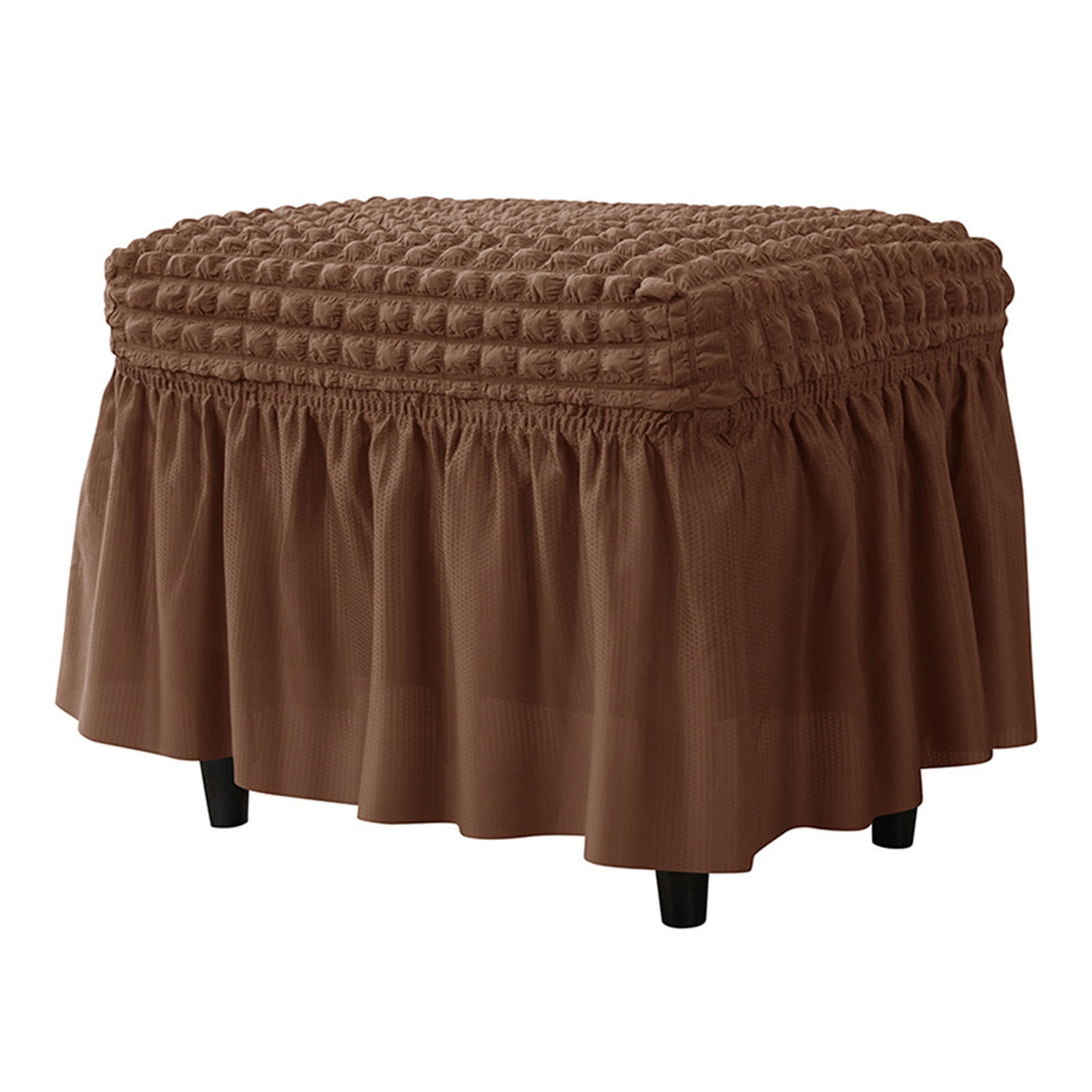 Thaisu 3D Bubble Lattice Ottoman Slipcover Rectangular Footstool ...