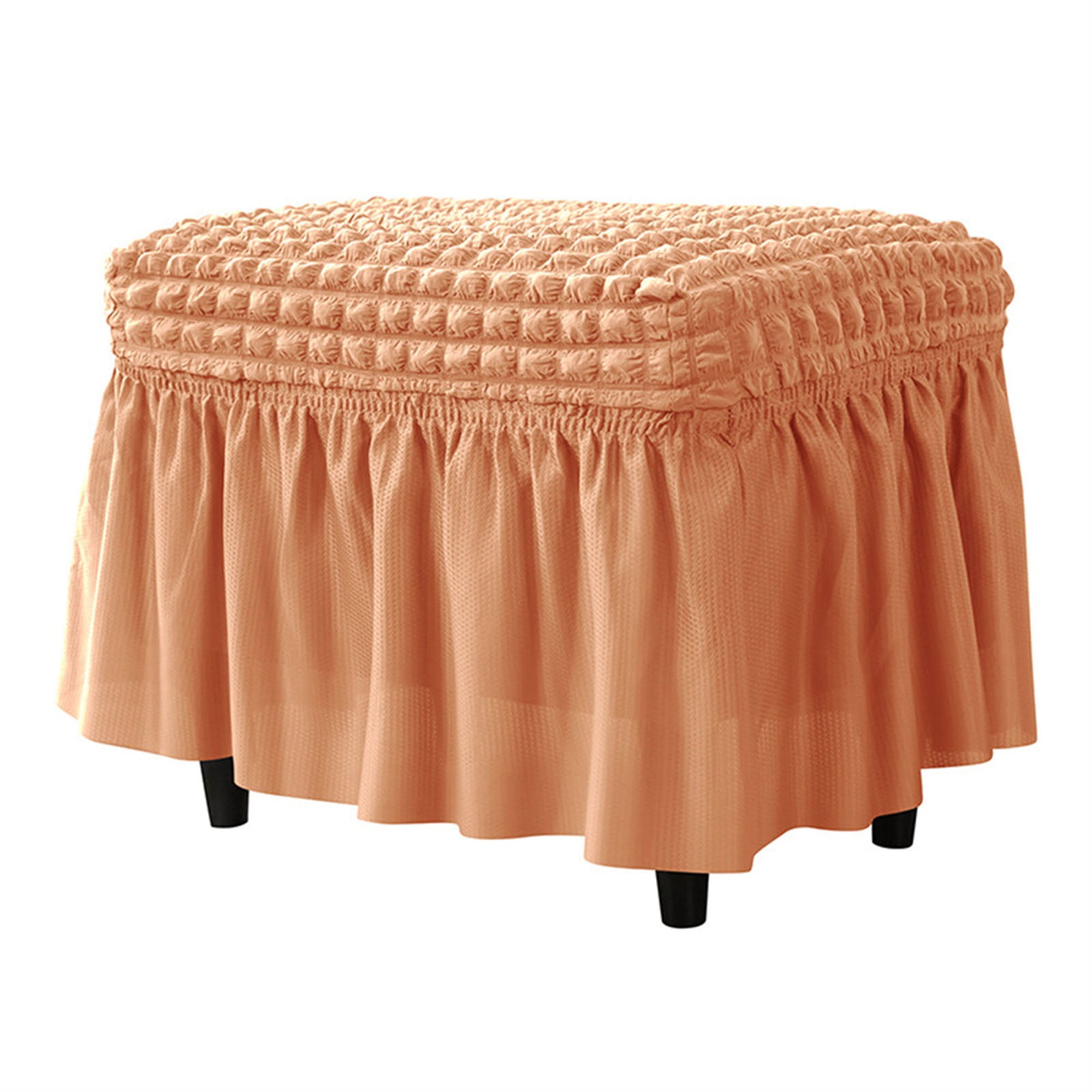 Thaisu 3D Bubble Lattice Ottoman Slipcover Rectangular Footstool ...