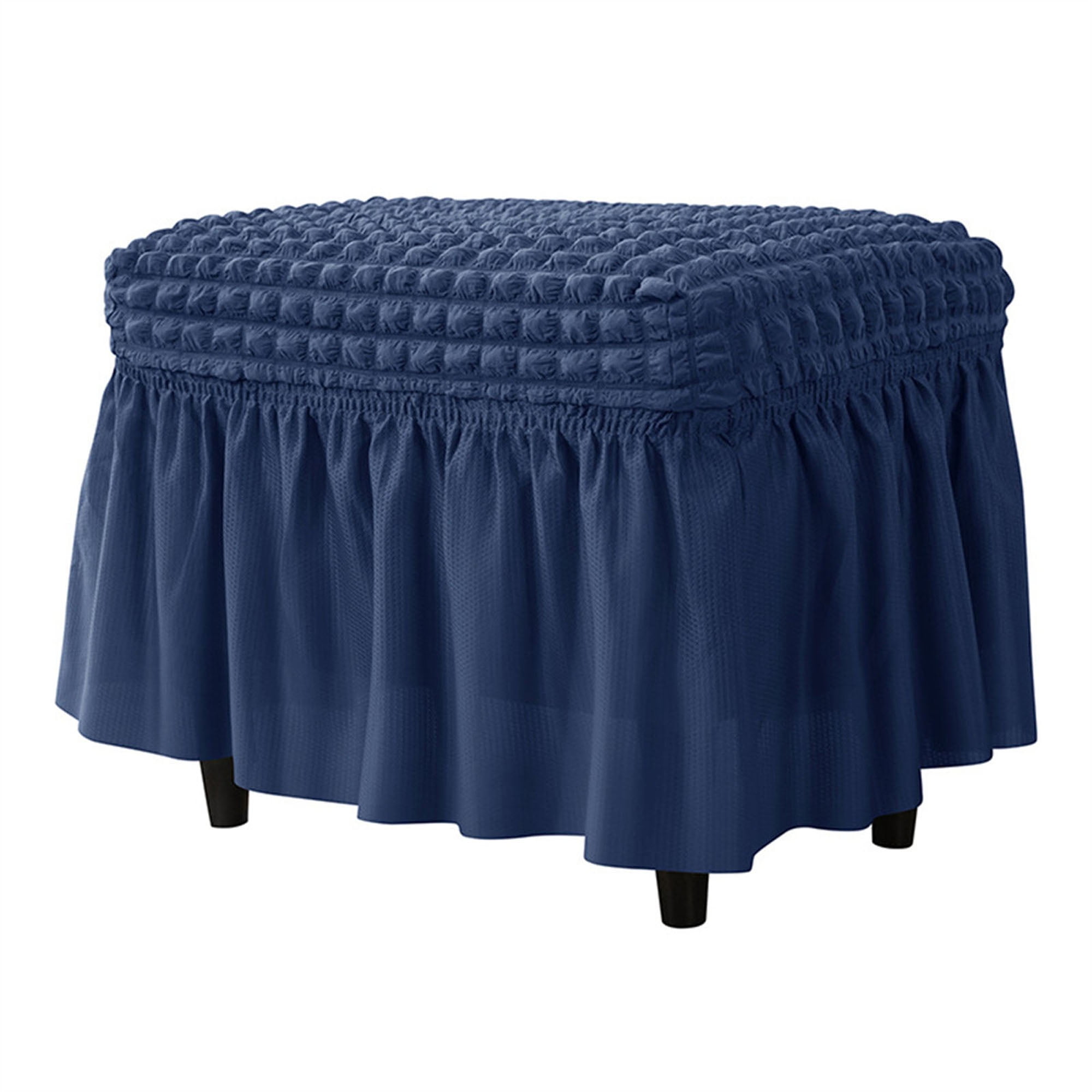 Thaisu 3D Bubble Lattice Ottoman Slipcover Rectangular Footstool ...