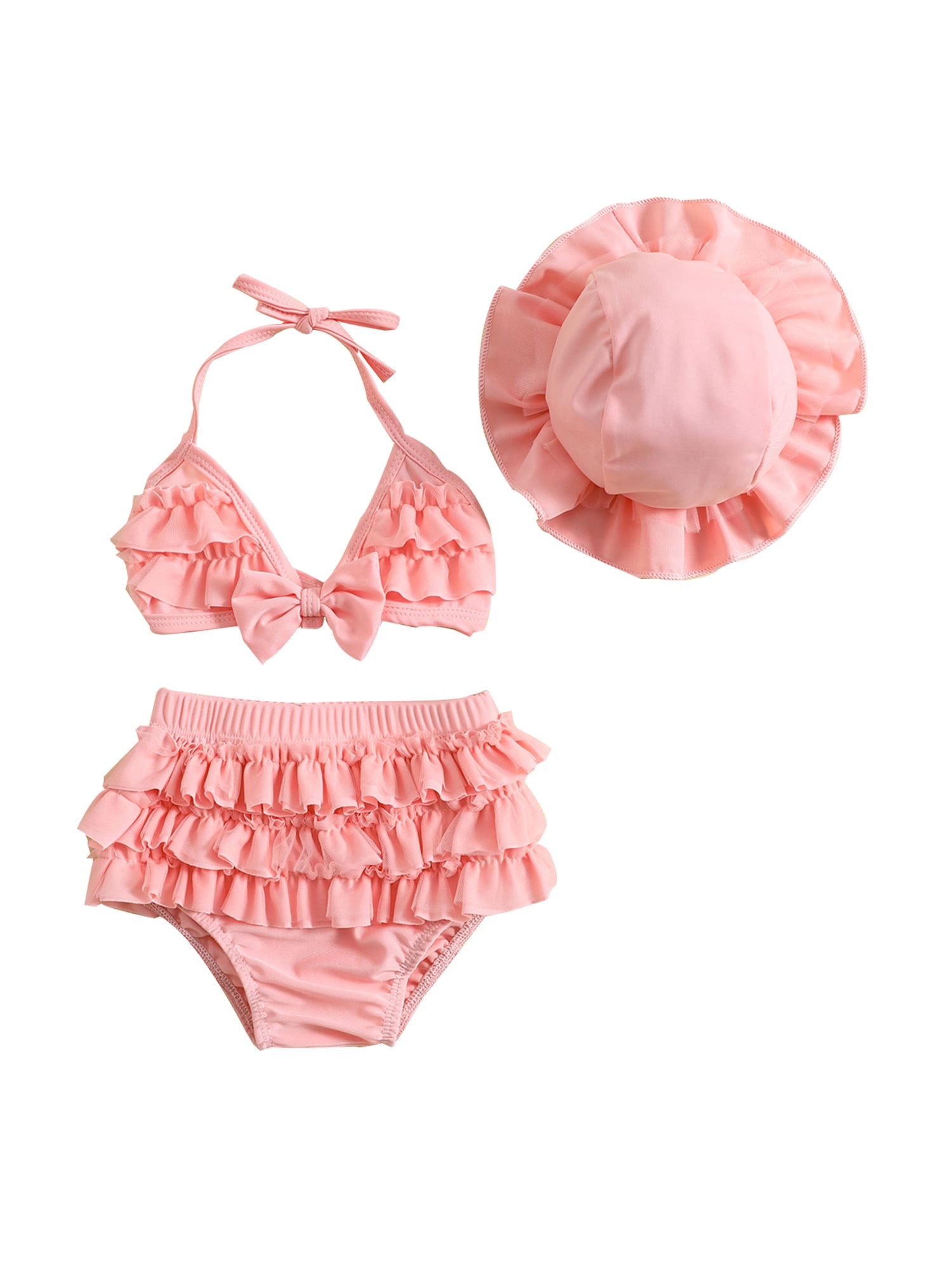 Thaisu Toddler Baby Girls Summer Swimsuits Infant Bathing Suit 3 Piece ...