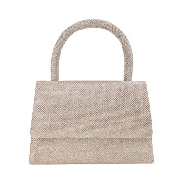 Evening Clutch Bag Shine Bright Metallic PU Crossbody Pleated Bag for ...