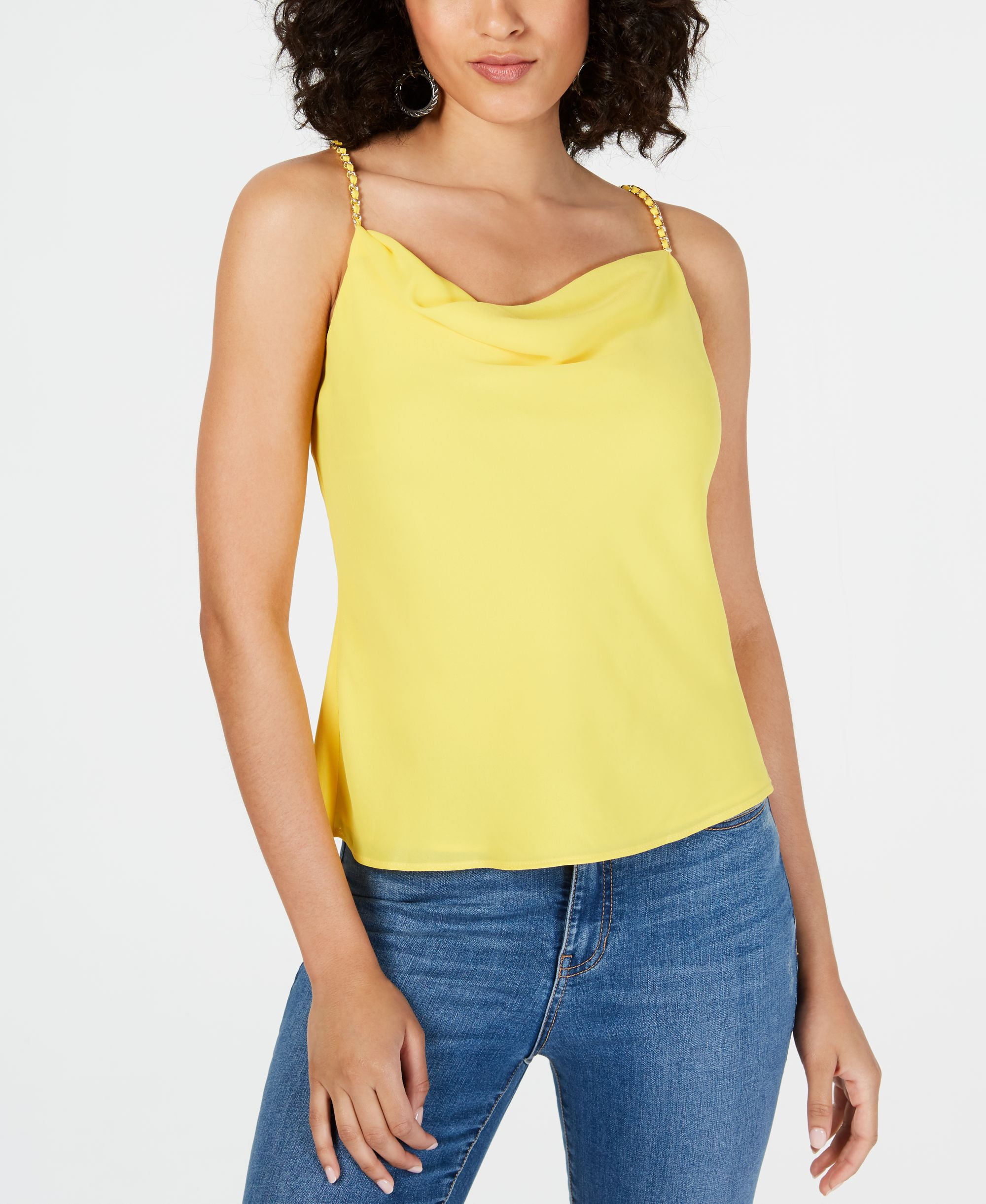 Thalia Sodi Draped Chain Strap Top Sundeck M - Walmart.com