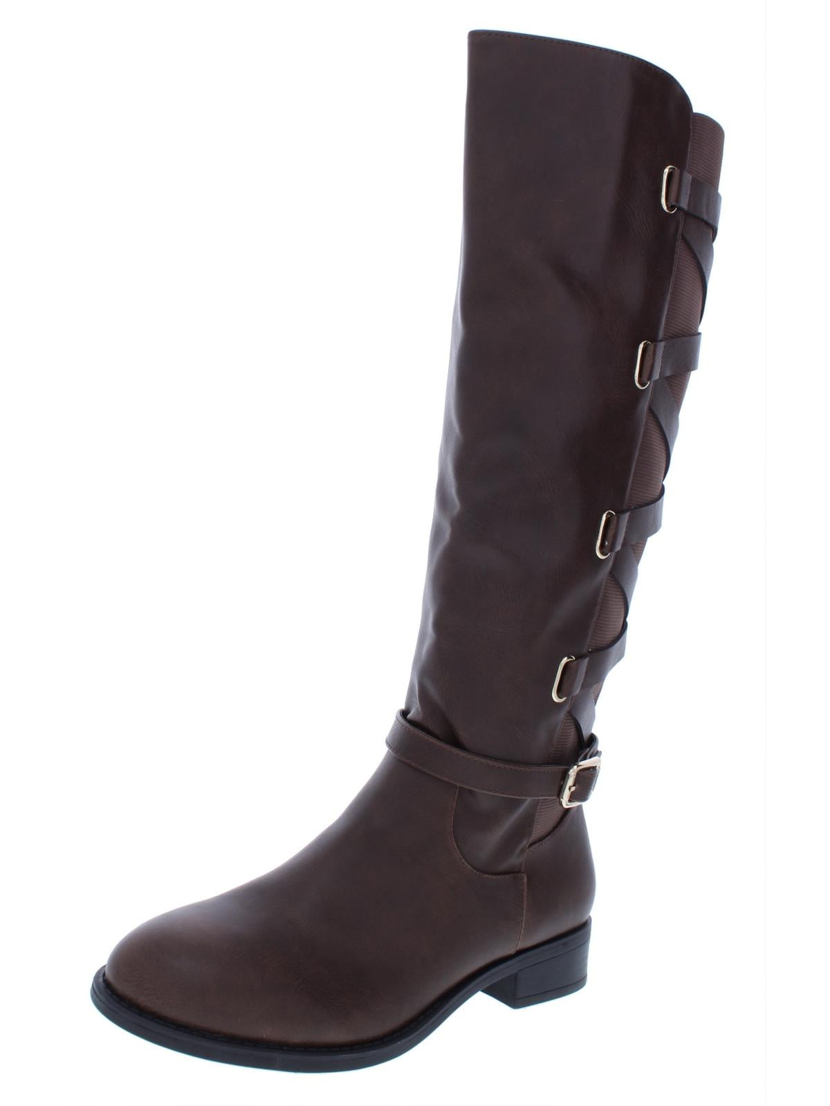 Thalia Sodi Womens Veronika Faux Leather Tall Riding Boots - Walmart.com