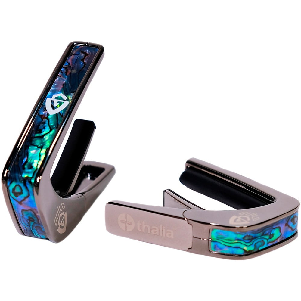Thalia x Guild Guitar Black Chrome Capo G-Shield on Blue Abalone ...