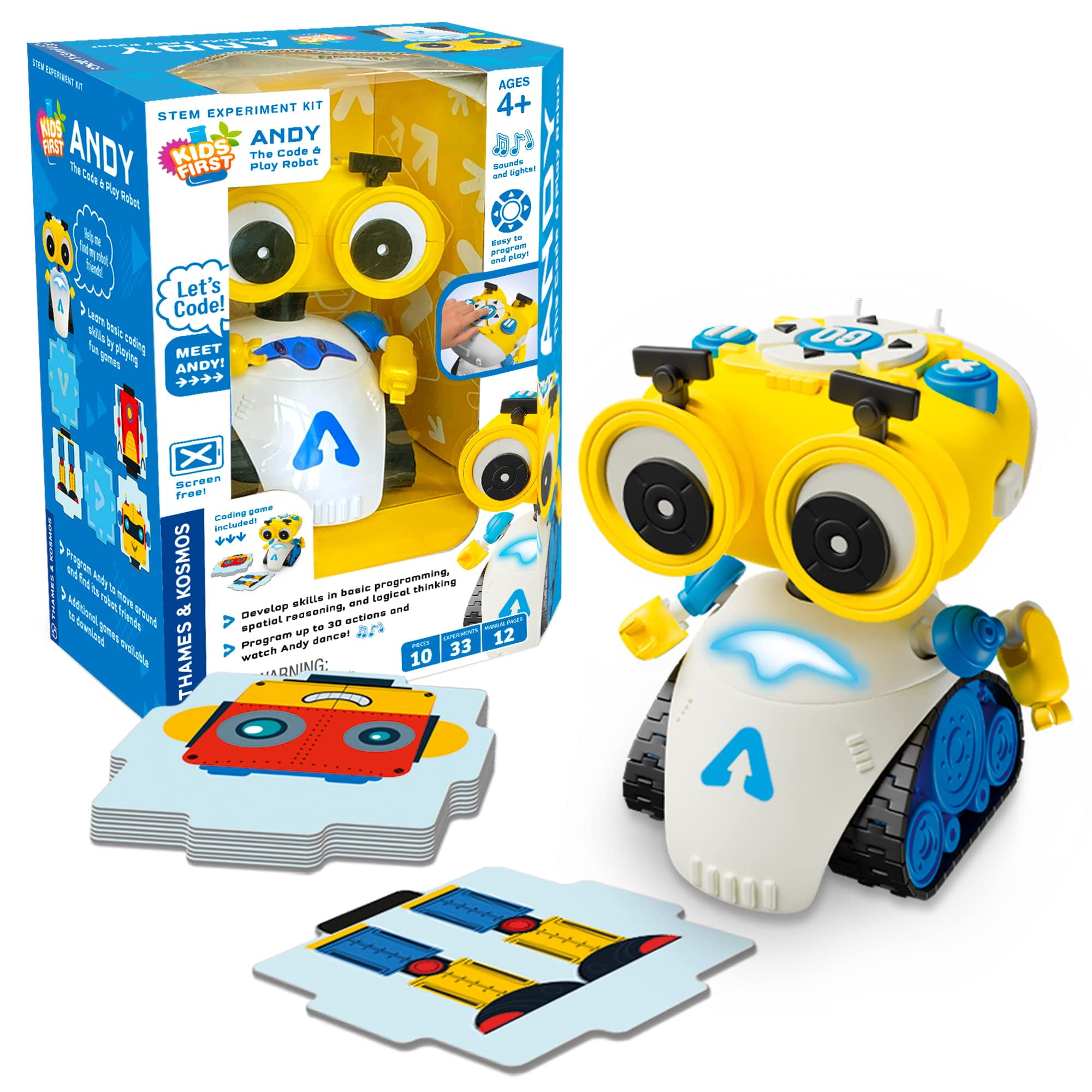 Thames & Kosmos Andy: The Code BSL1 & Play Robot | Coding & Robotics Kit for Ages 4+ | Pre-Built ...