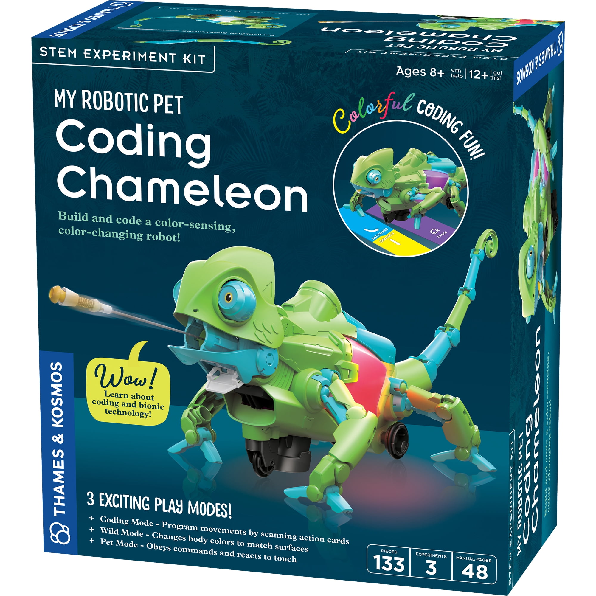 Thames & Kosmos, My Robotic Pet, Coding Chameleon STEM Kit, Science Set ...