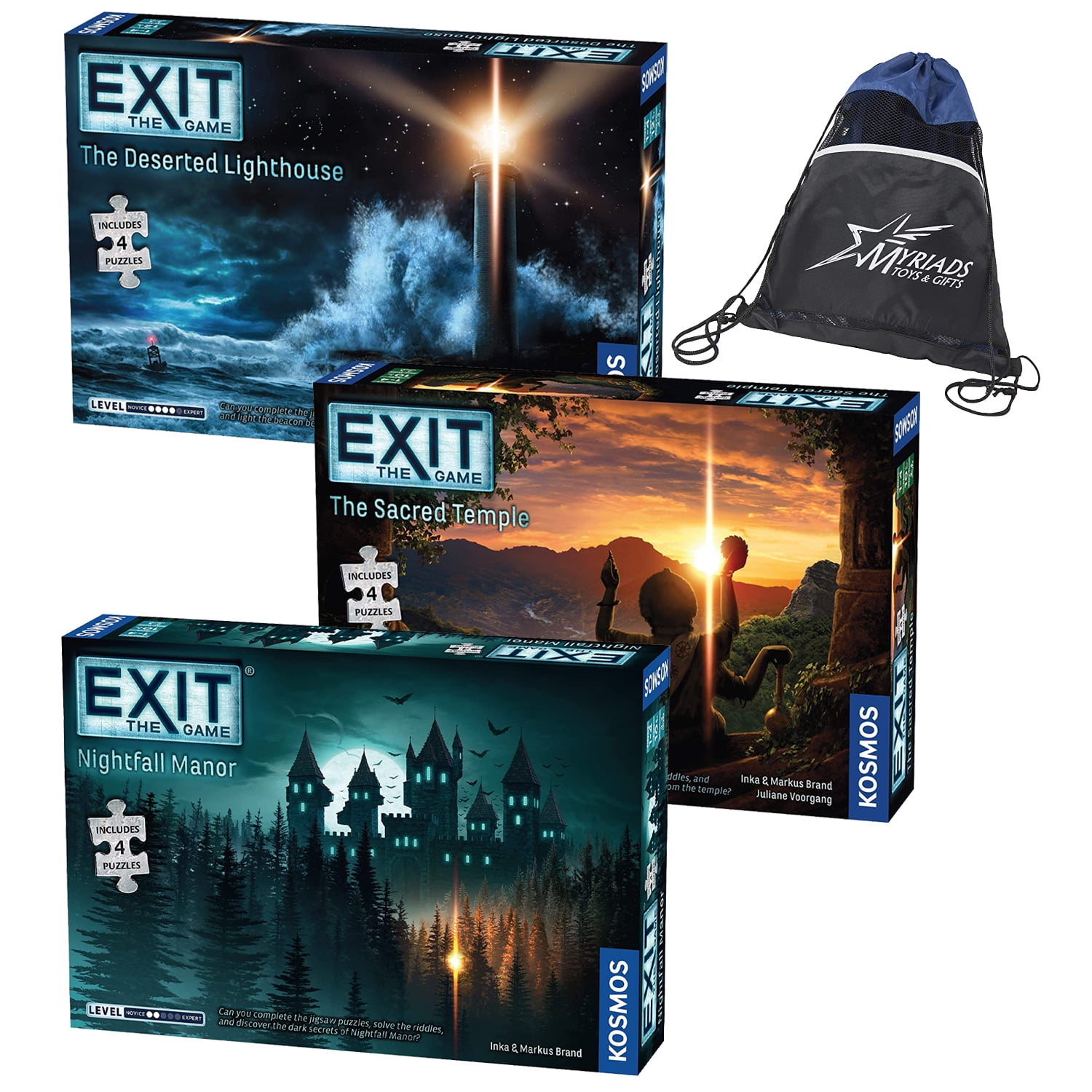 Thames & Kosmos Exit: The Game set of 3 Games with Puzzles - The Sacred ...