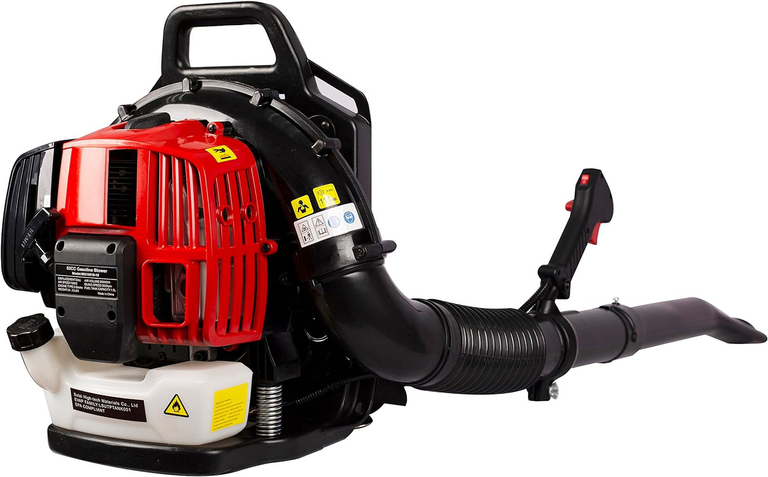 Thanaddo 52CC 2 Stroke Backpack Leaf Blower, Gas Powered, 530CFM 248MPH ...