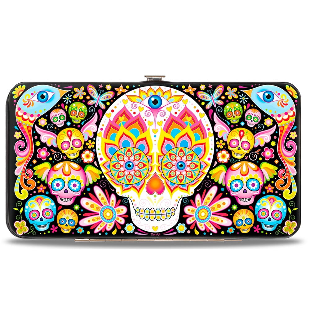 Thaneeya McArdle Wallet, Hinged, Illuminate Calaveras Black Multi Color ...