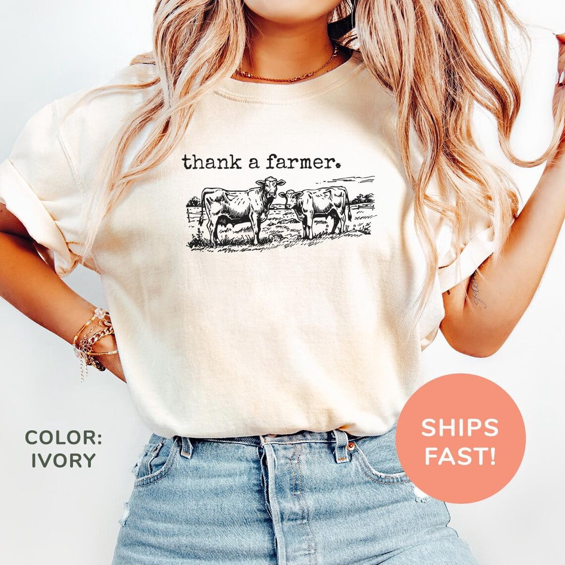Thank A Farmer Shirt, Western Farmer Shirt, Beef Farmer Shirt, Western ...