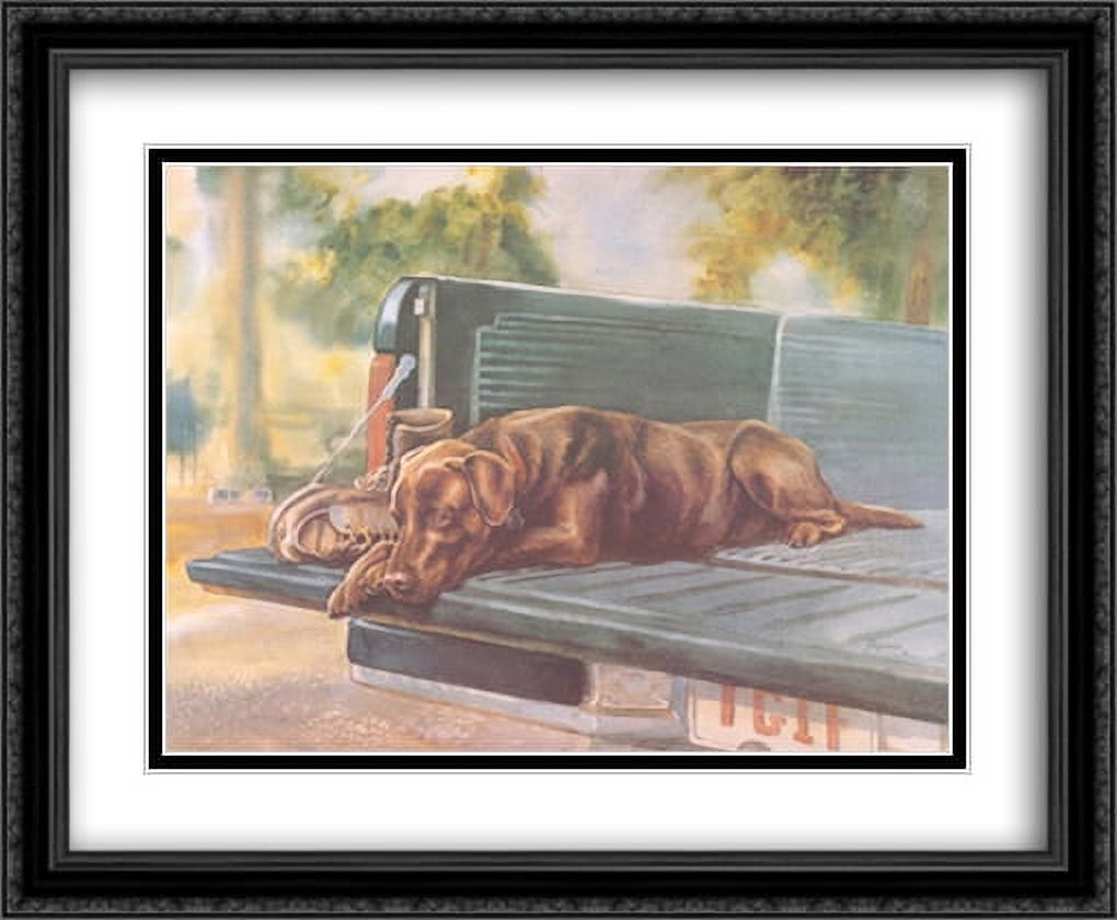 Thank Goodness It's Friday (Choc. Lab) 2x Matted 29x23 Large Black ...