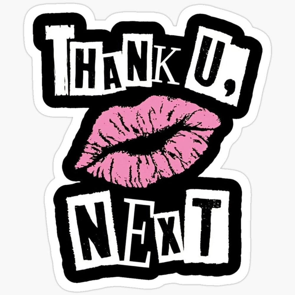 Thank U Next Sticker Phone Decal Water Bottle Stickers Car Decals ...