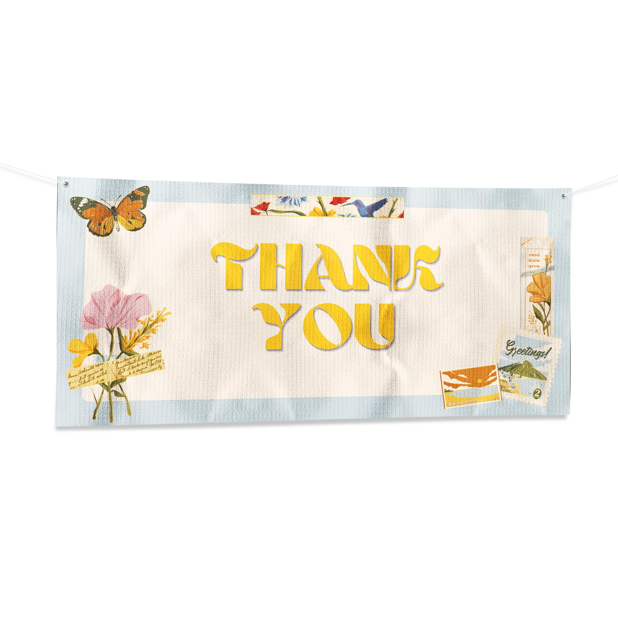 Thank Yo Banner Sign For Outdoor-Indoor Use 4x2 Ft Large Custom Banner ...
