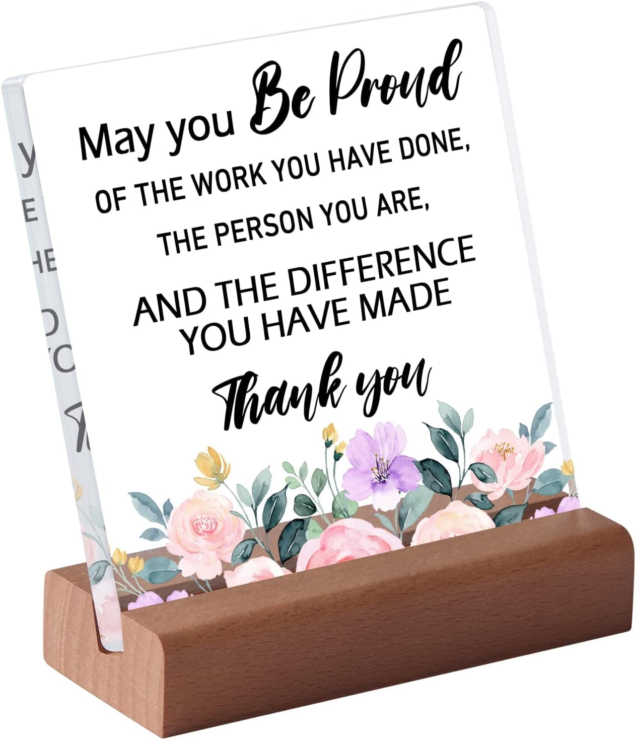 Thank You Acrylic Plaque Gift, Coworker Gift, Retirement Goodbye ...