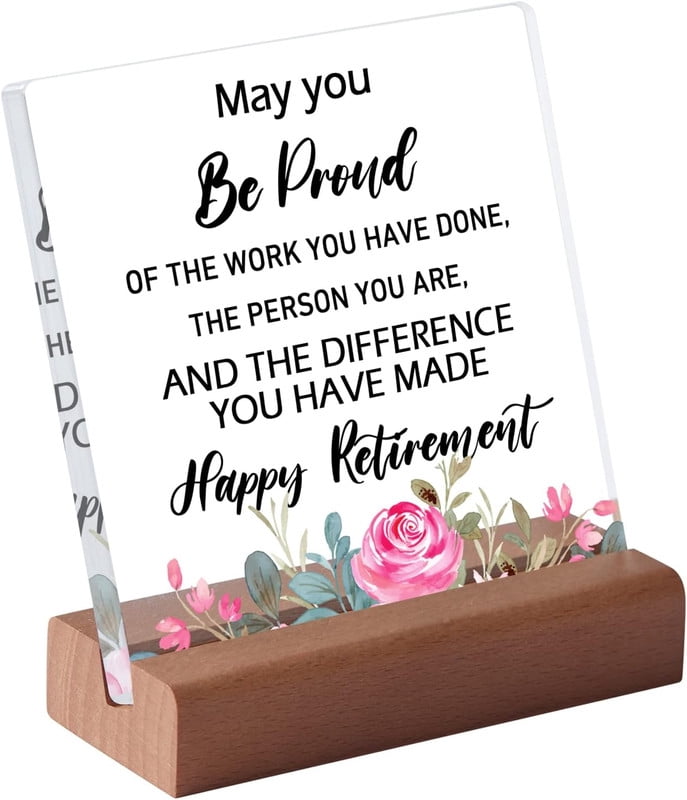 Thank You Acrylic Plaque Gift Retirement Goodbye Farewell Gift Coworker ...