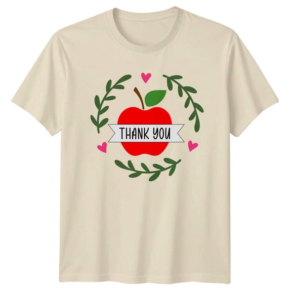 Thank You Apple Teacher T-Shirt Cute Appreciation - Walmart.com