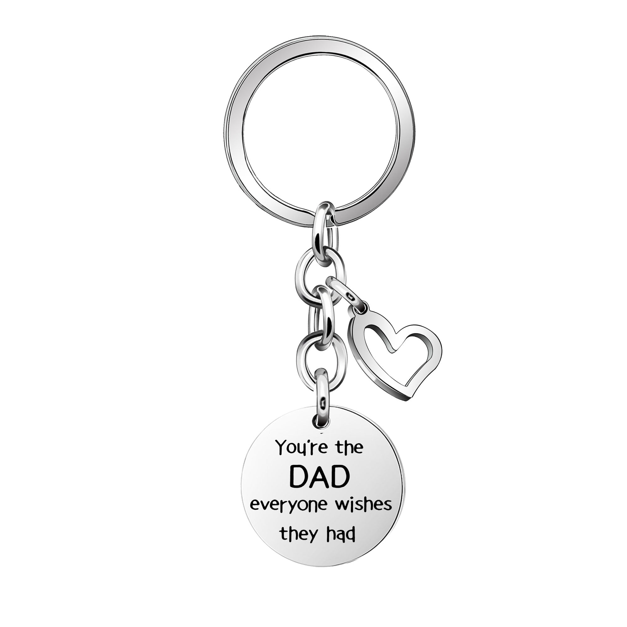 Thank You Appreciation Silver Pendant Keychain Keyring Key Chain Ring ...